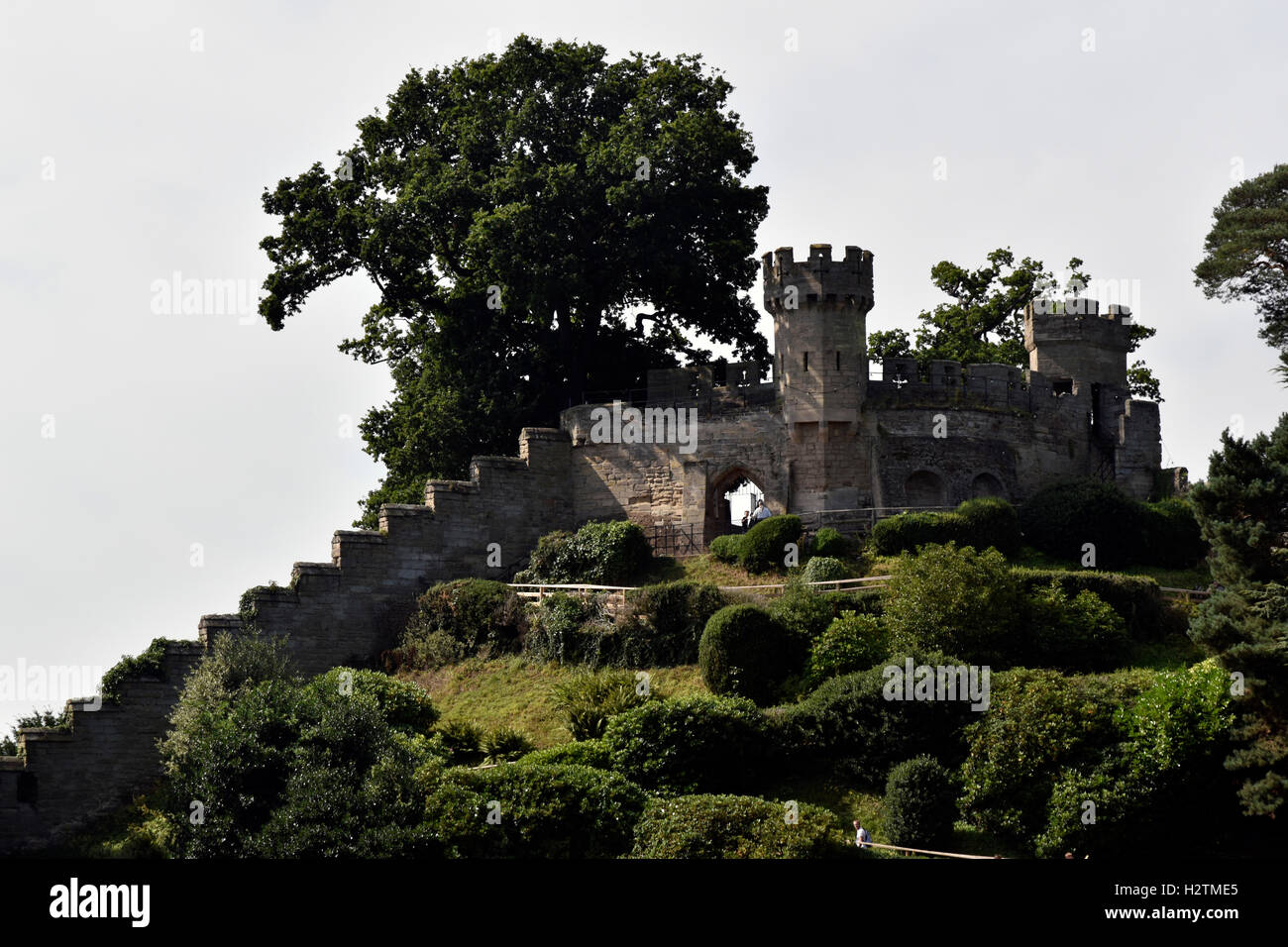Warwick Castle Ethelfleda's Mound Stock Photo - Alamy