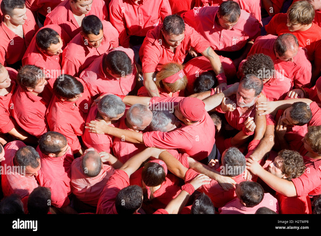 Human castle building is a catalonian hi-res stock photography and ...