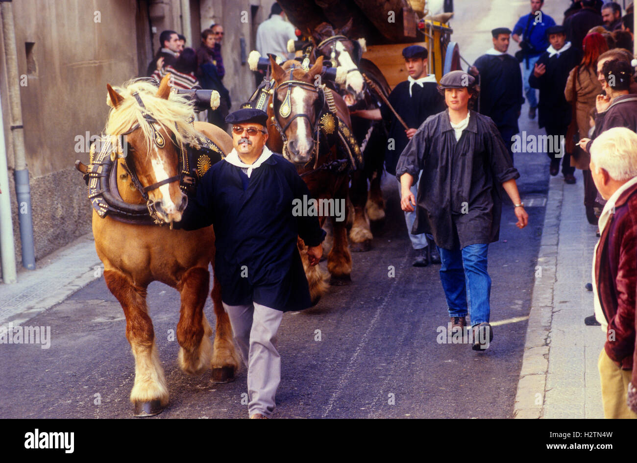 Parade,`Festa dels Traginers´, Feast of the muleteer in Balsareny ...