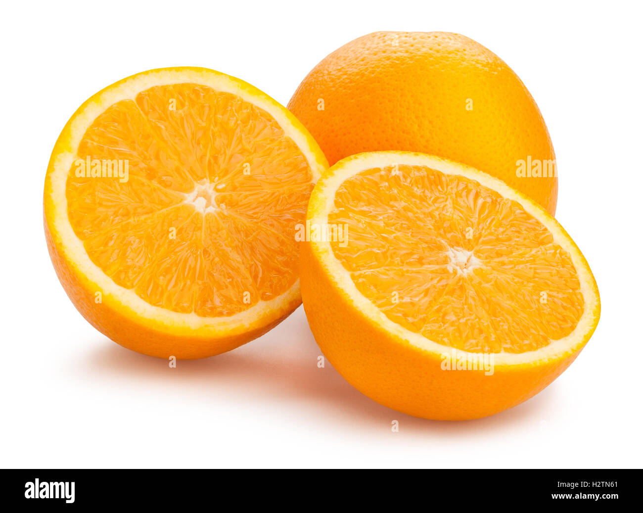 sliced oranges isolated Stock Photo - Alamy