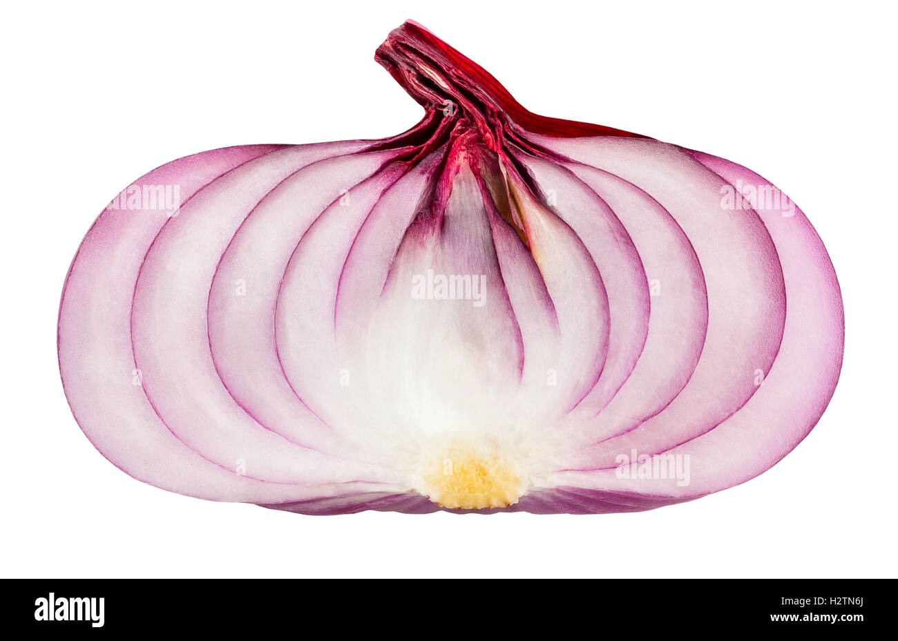sliced red onions isolated Stock Photo - Alamy