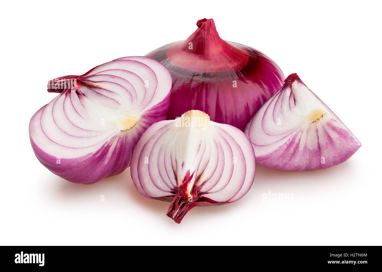 sliced red onions isolated Stock Photo - Alamy