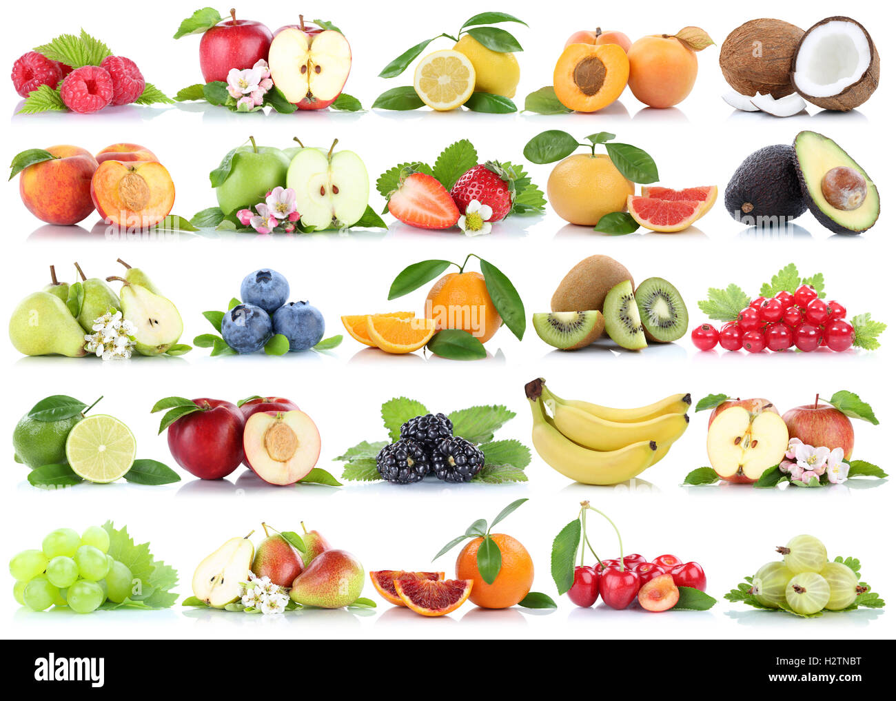Fruit Apple Banana Grapes Berries Stock Photos & Fruit Apple Banana ...