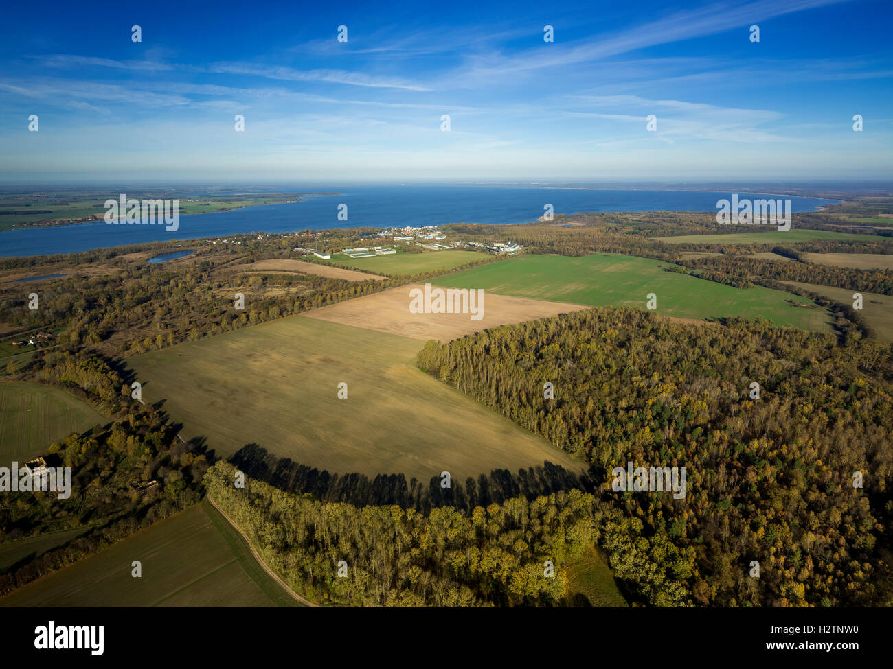 Aerial picture, area of the former military of test flight harbour of ...