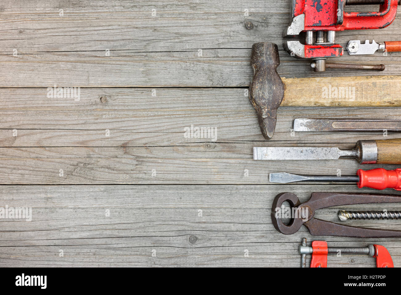 Different rusty construction instruments hi-res stock photography and ...