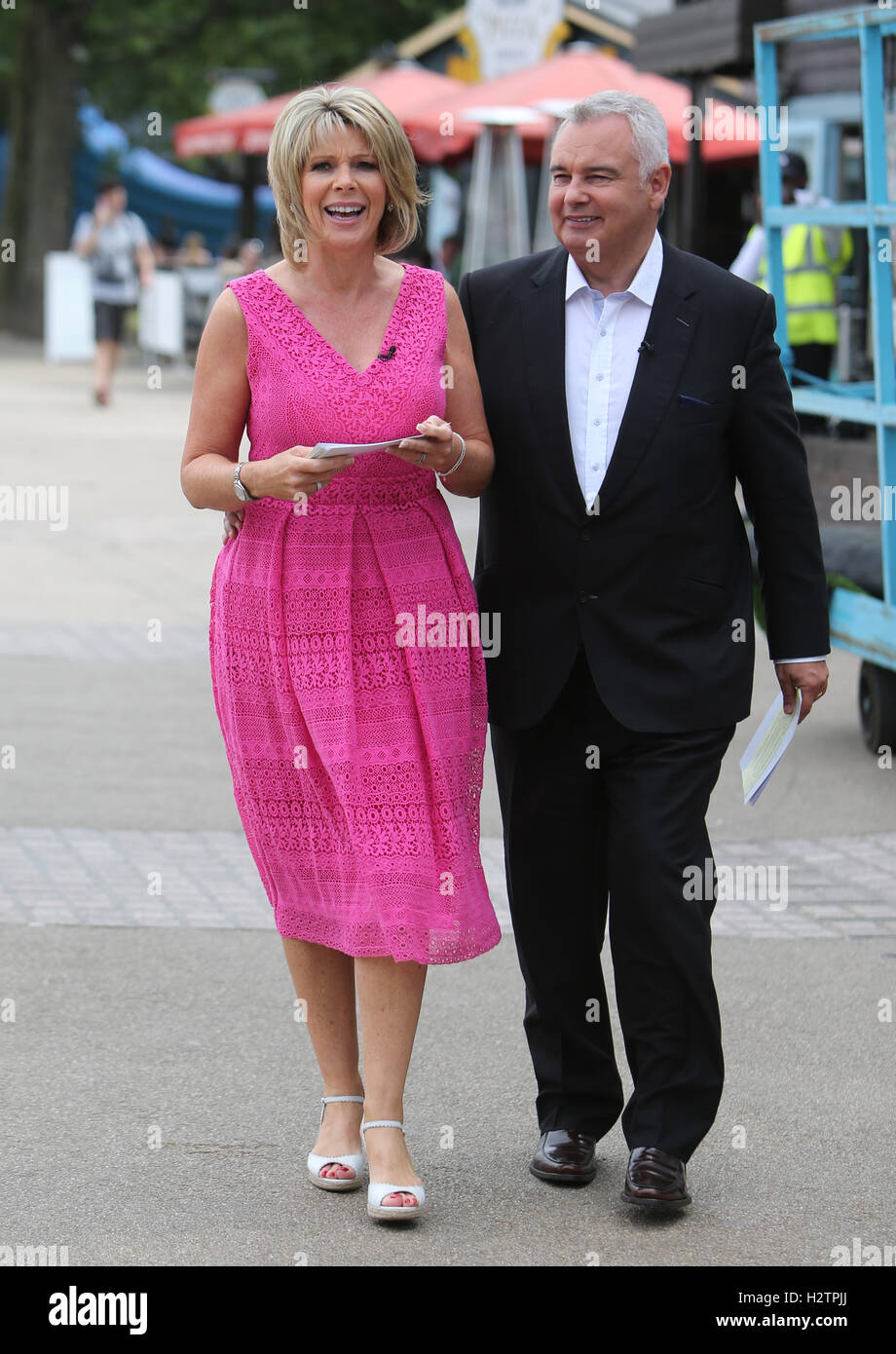 Ruth Langsford and Eamonn Holmes filming outside ITV Studios Featuring ...