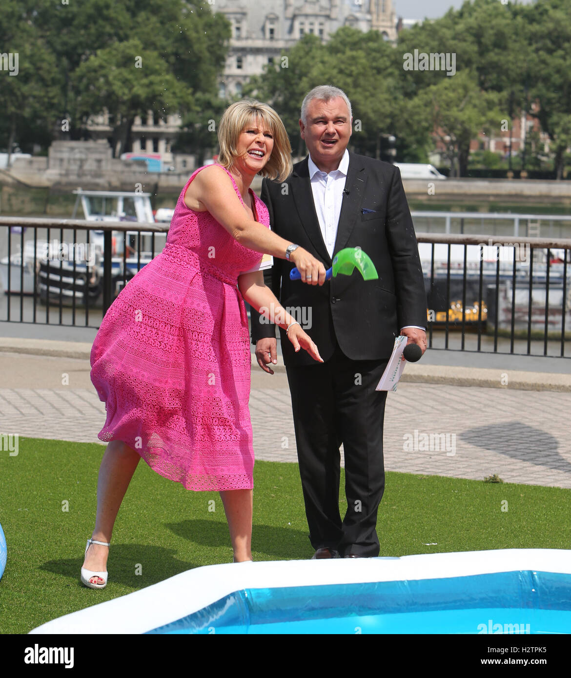 Ruth Langsford and Eamonn Holmes filming outside ITV Studios Featuring ...