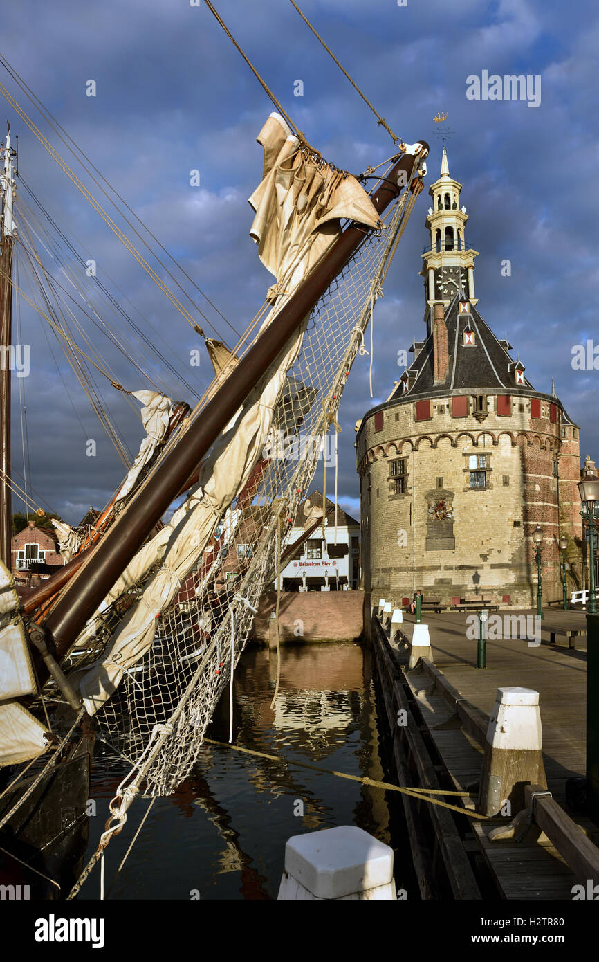 Old Harbor Port Hoorn ( Horn ) Main Tower 1532 Netherlands Stock Photo ...