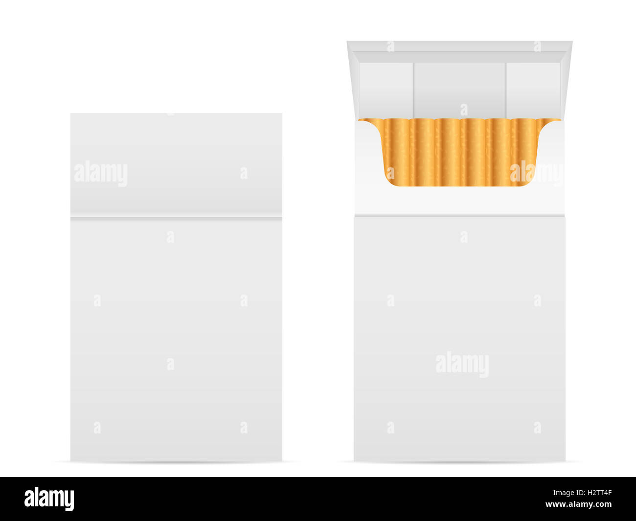 Cigarette box set on a white background Stock Photo - Alamy