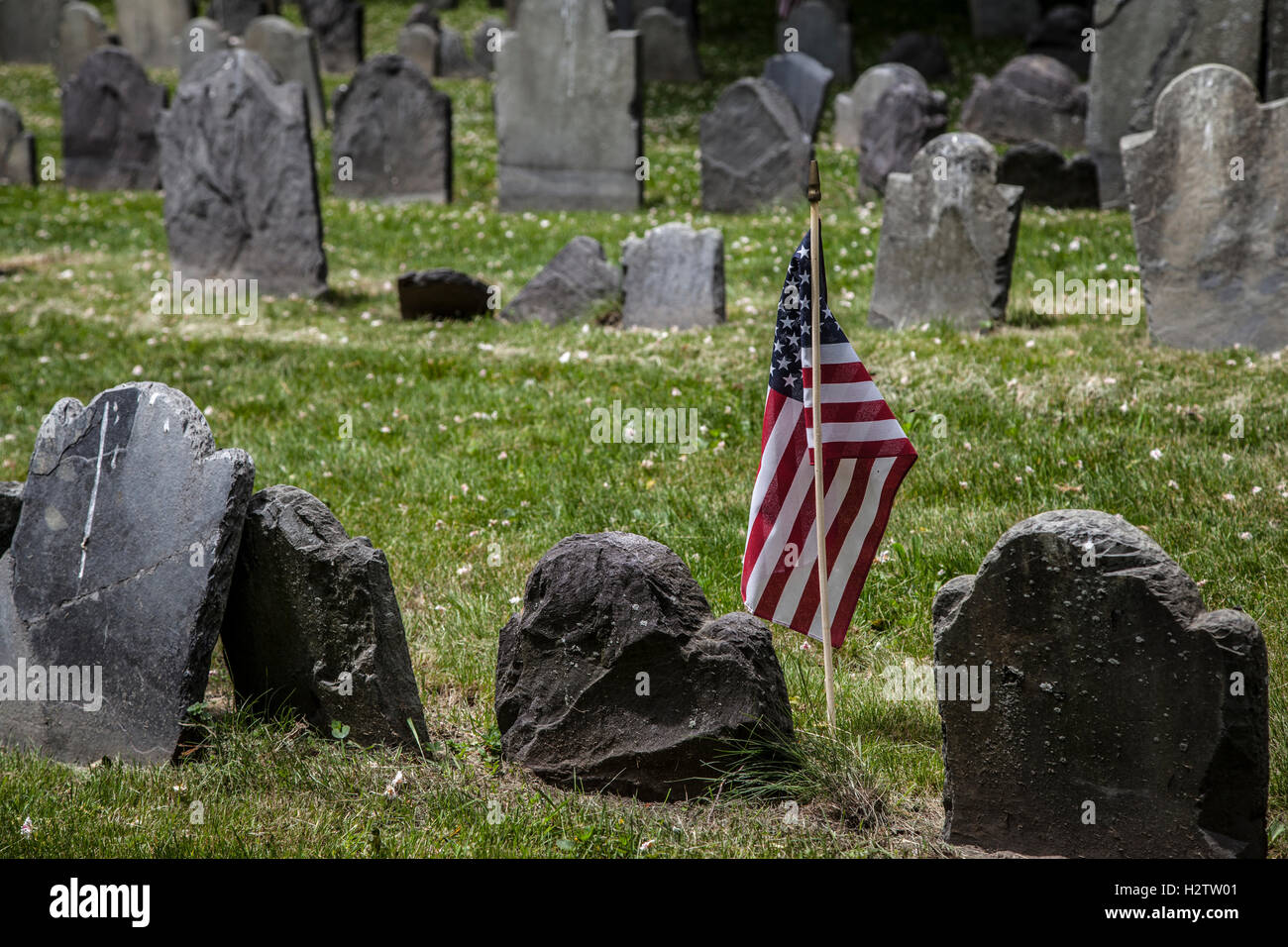 Historic cemetery located in Boston, Massachusetts, United States Stock ...