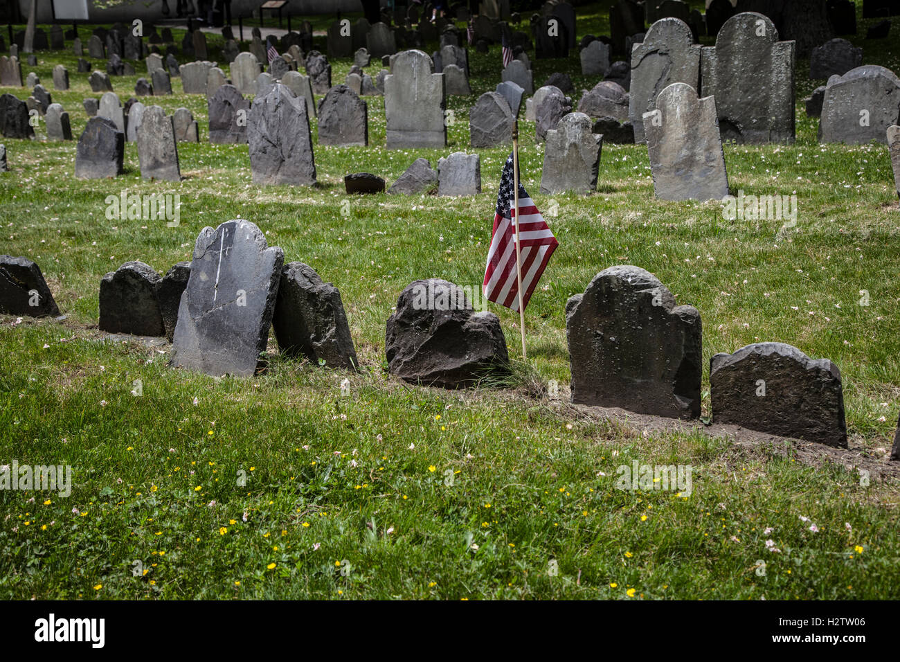 Historic cemetery located in Boston, Massachusetts, United States Stock ...