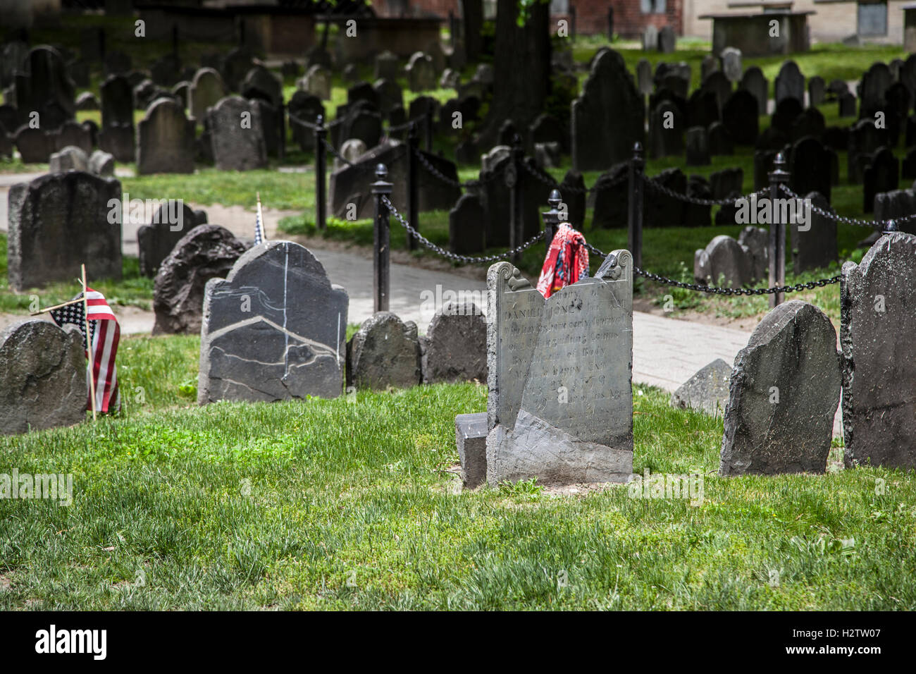 Historic cemetery located in Boston, Massachusetts, United States Stock ...