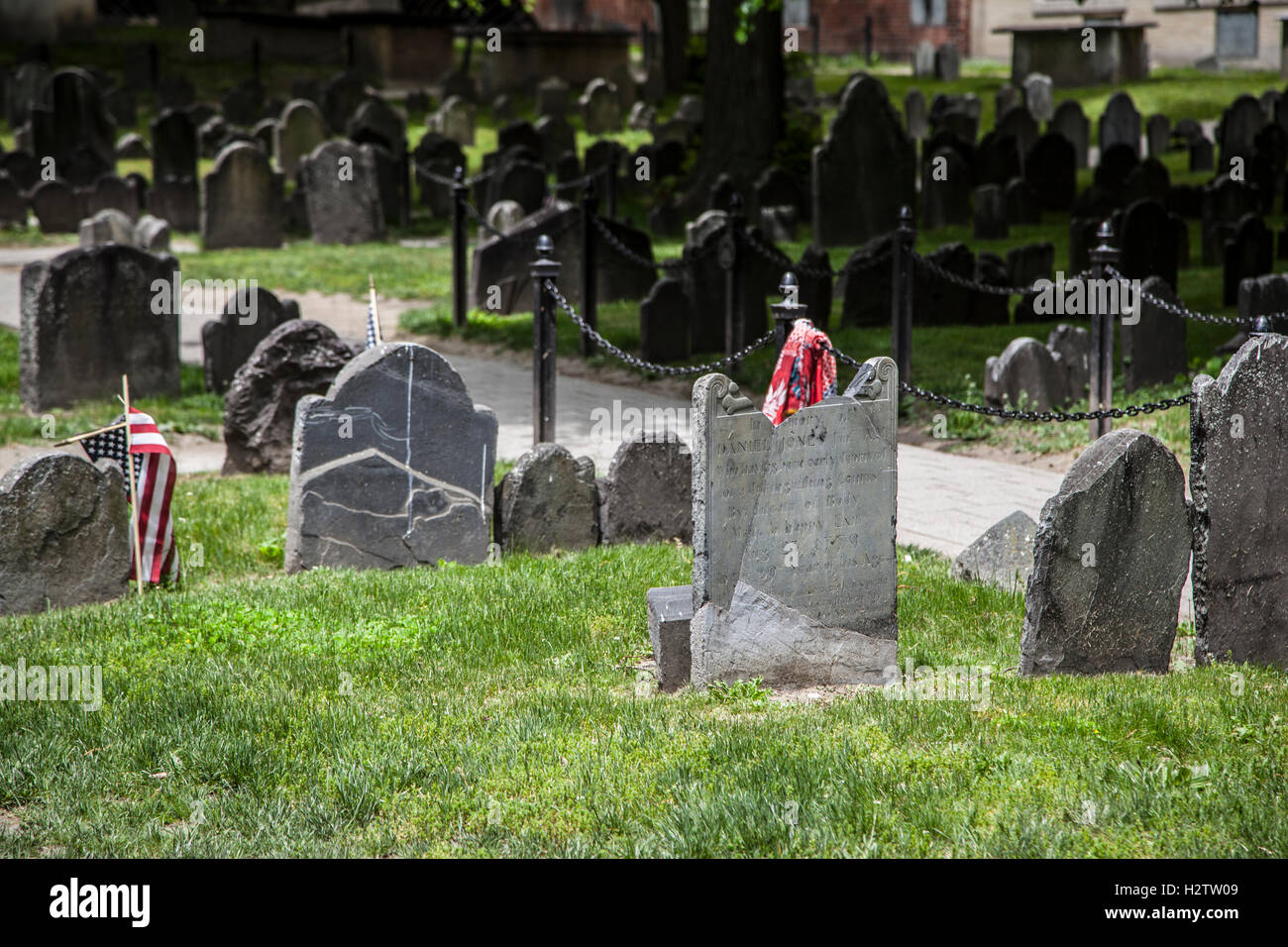 Historic cemetery located in Boston, Massachusetts, United States Stock ...
