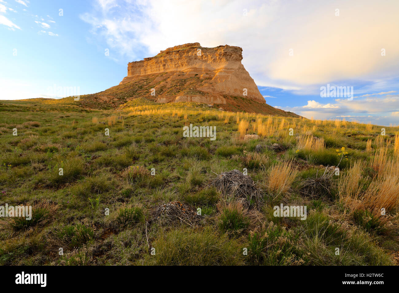 Pawnee Buttes Colorado Arapahoe National Grassland evening Stock Photo ...