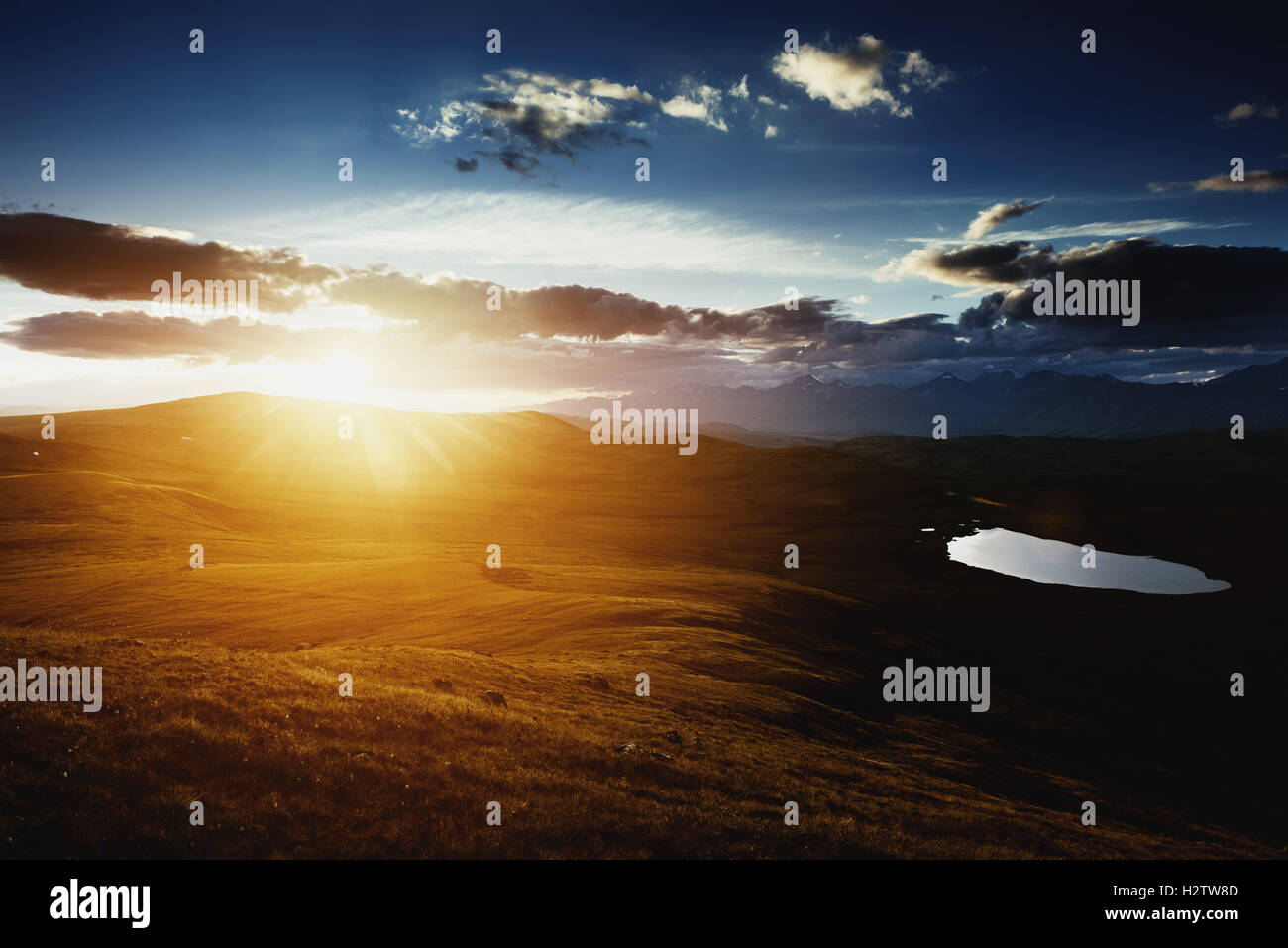 Sunset reflection water aerial hi-res stock photography and images - Alamy