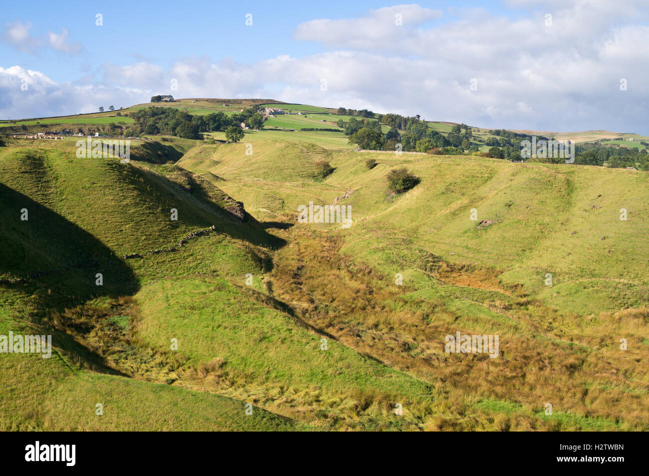 The remains of a disused quarry near Frosterley, Weardale, Co. Durham ...