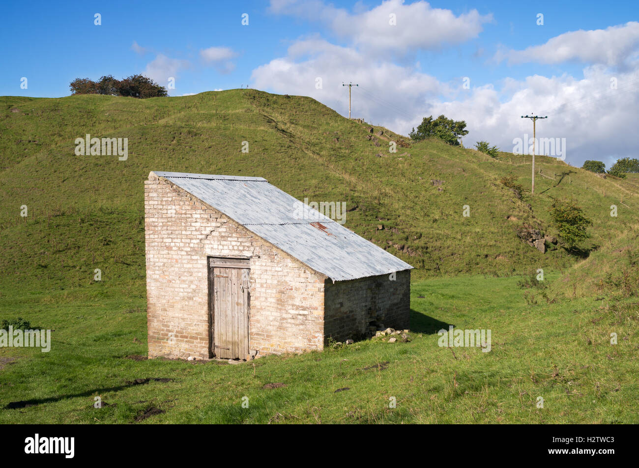 An old industrial building in a disused quarry near to Frosterley ...