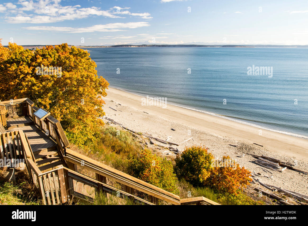 Fort Worden State Park in Port Townsend, Washington. Puget Sound Stock ...