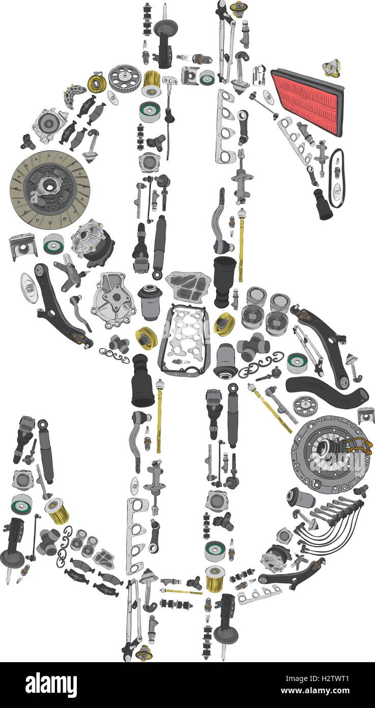 Aftermarket auto parts Stock Vector Images - Alamy