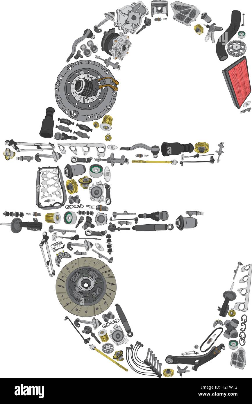 Car with euro symbol Stock Vector Images - Alamy