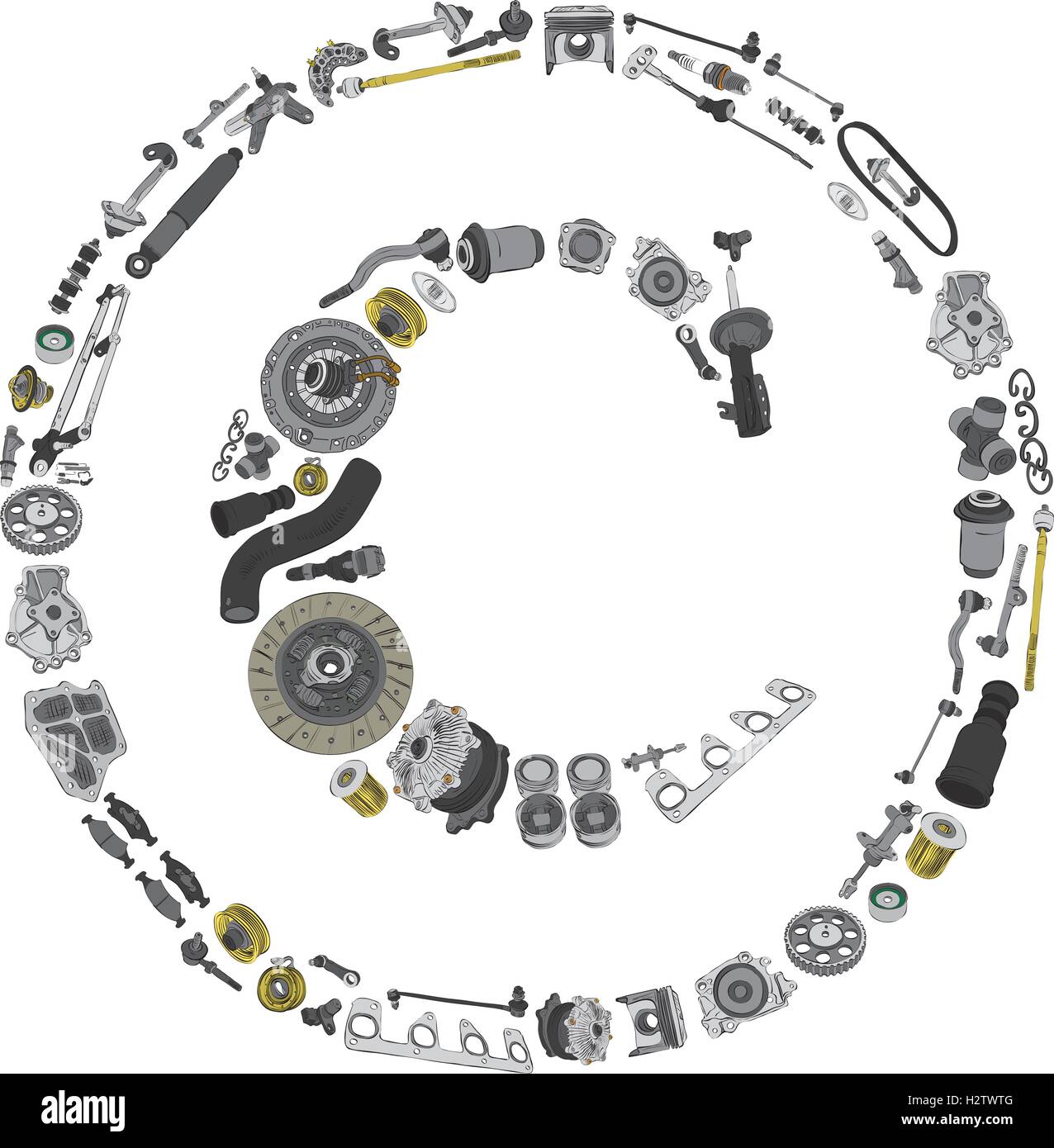 Aftermarket auto parts Stock Vector Images - Alamy
