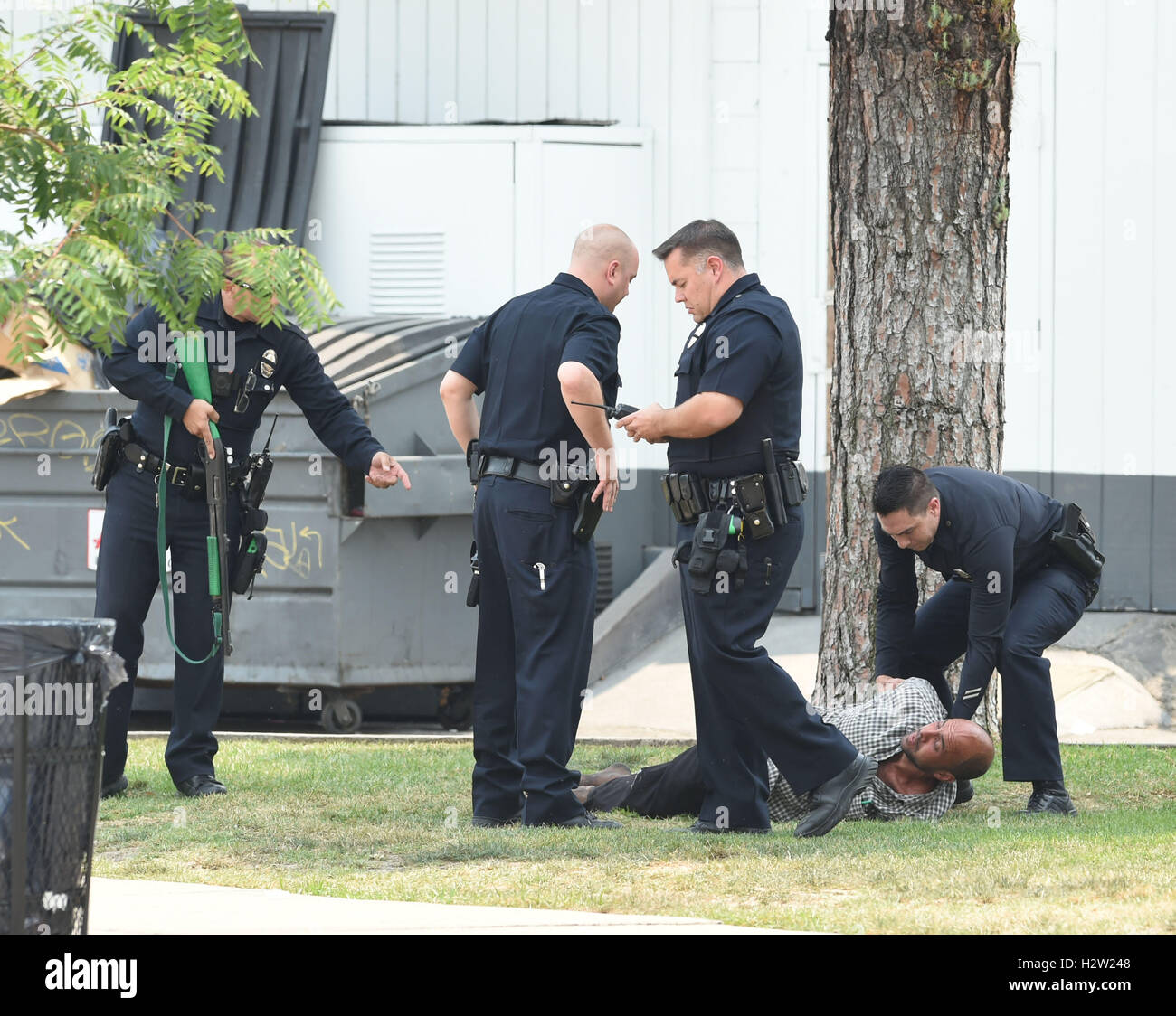 LAPD officers make a felony arrest in Studio City after which the ...
