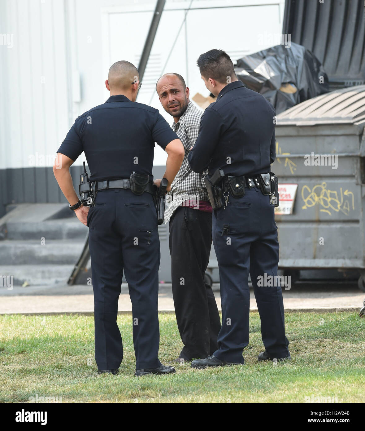 LAPD officers make a felony arrest in Studio City after which the ...