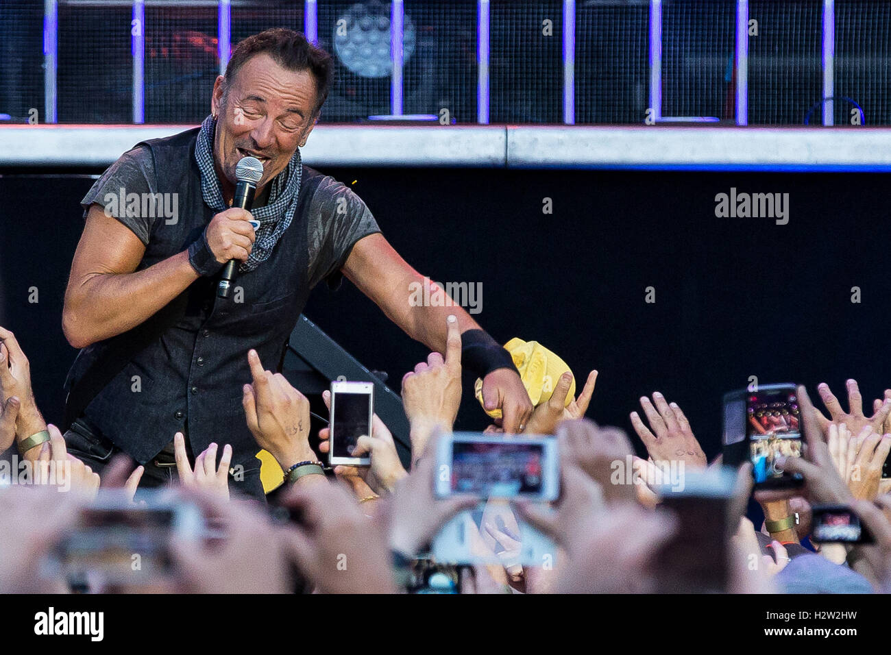 Bruce Springsteen performs at his 3rd show in Gothenburg. Total 190,336 ...