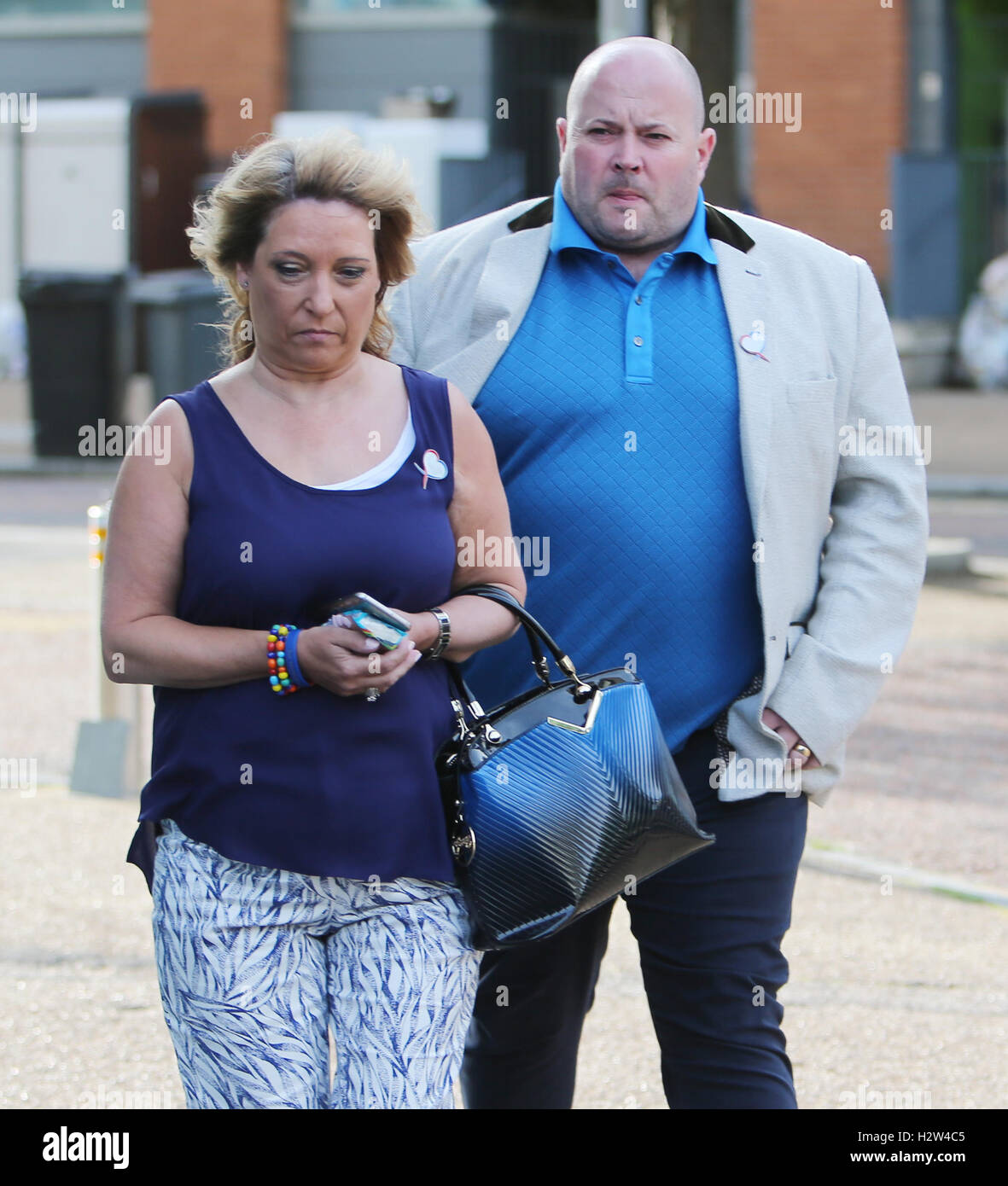 Ralph Bulger and Denise Fergus outside ITV Studios Featuring: Ralph ...