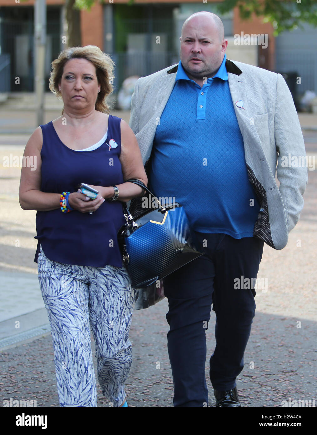 Ralph Bulger and Denise Fergus outside ITV Studios Featuring: Ralph ...
