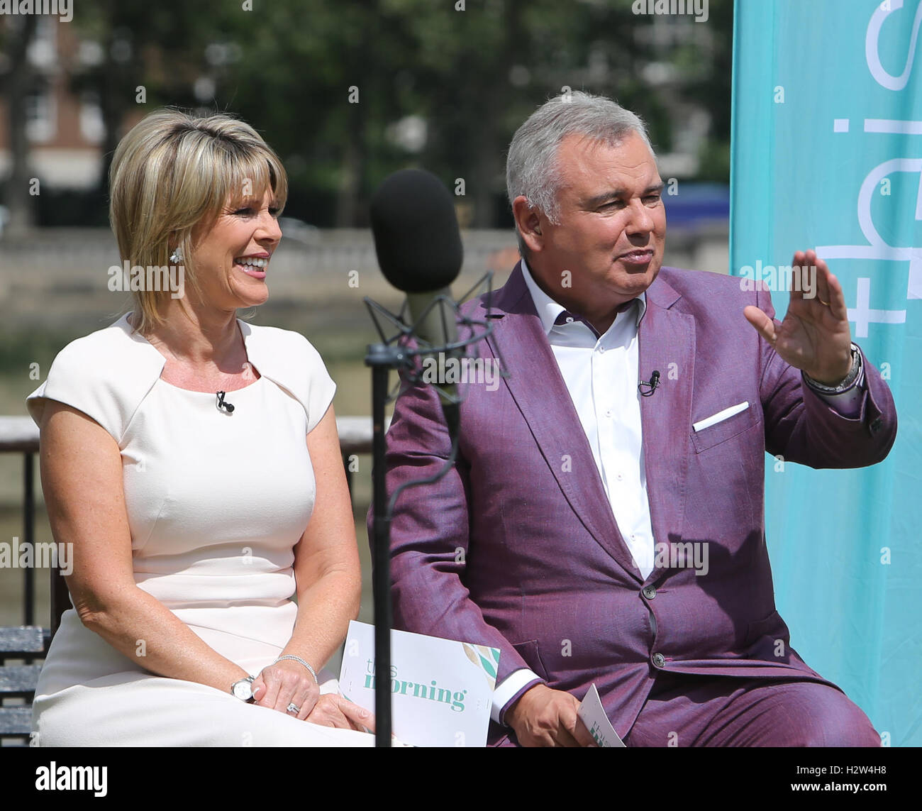 Ruth Langsford, Eamonn Holmes, Rylan Clark filming outside ITV Studios ...