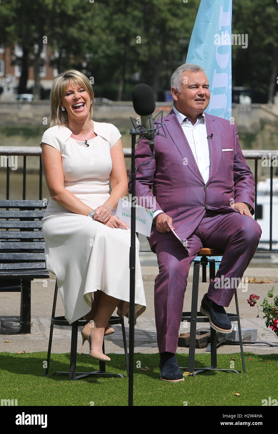 Ruth Langsford, Eamonn Holmes, Rylan Clark filming outside ITV Studios ...