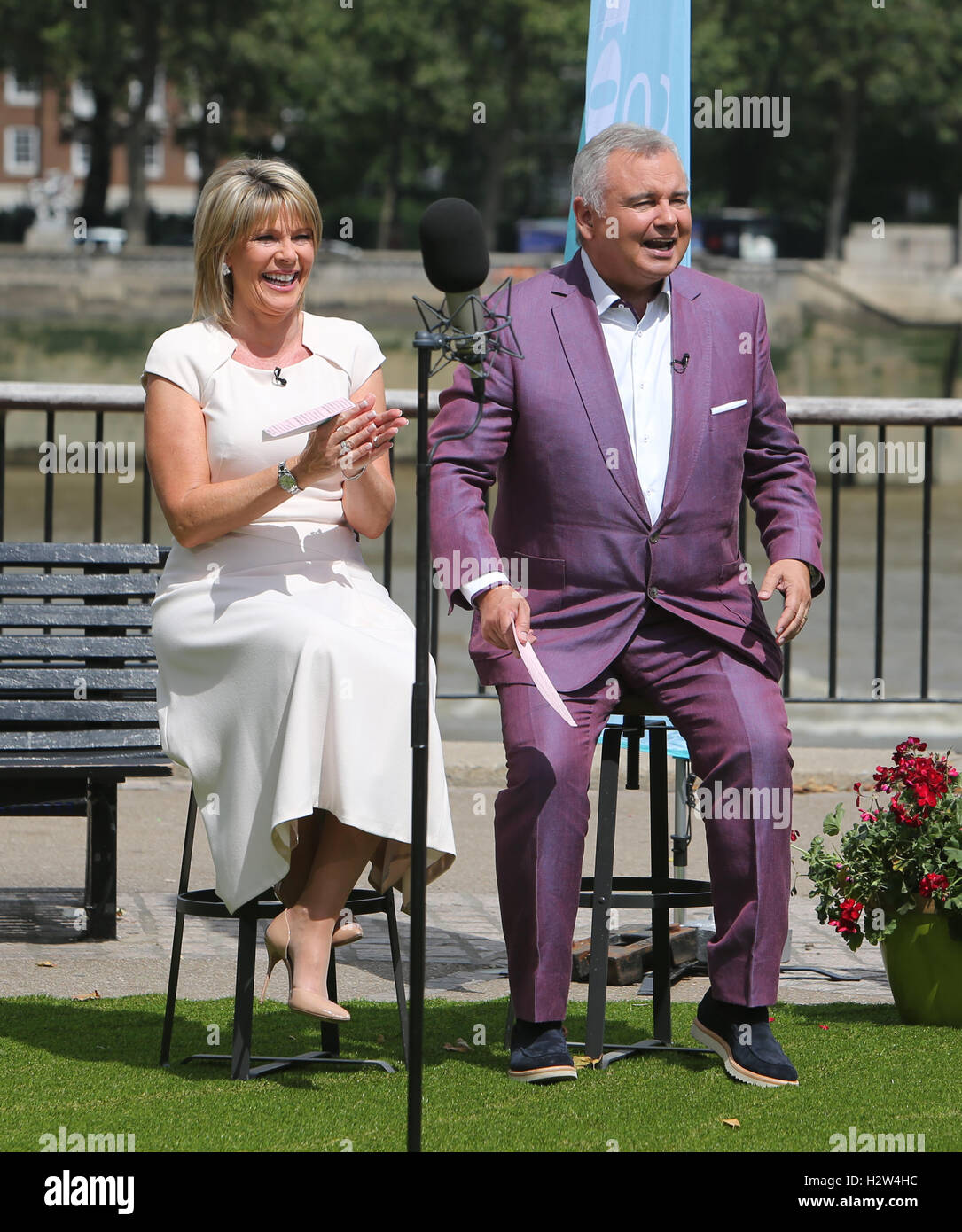 Ruth Langsford, Eamonn Holmes, Rylan Clark filming outside ITV Studios ...