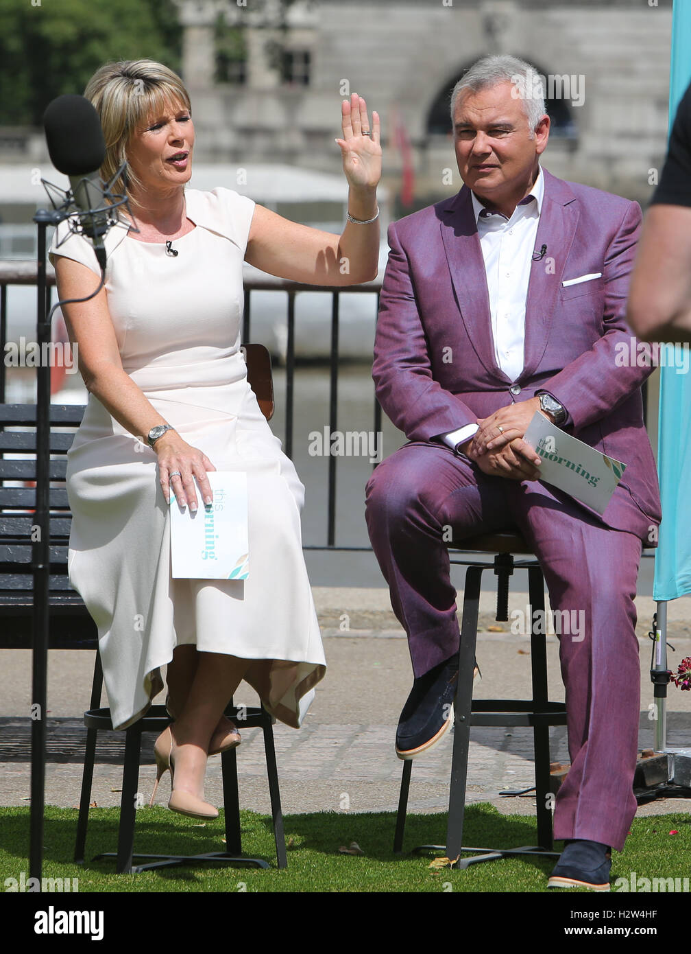 Ruth Langsford, Eamonn Holmes, Rylan Clark filming outside ITV Studios ...