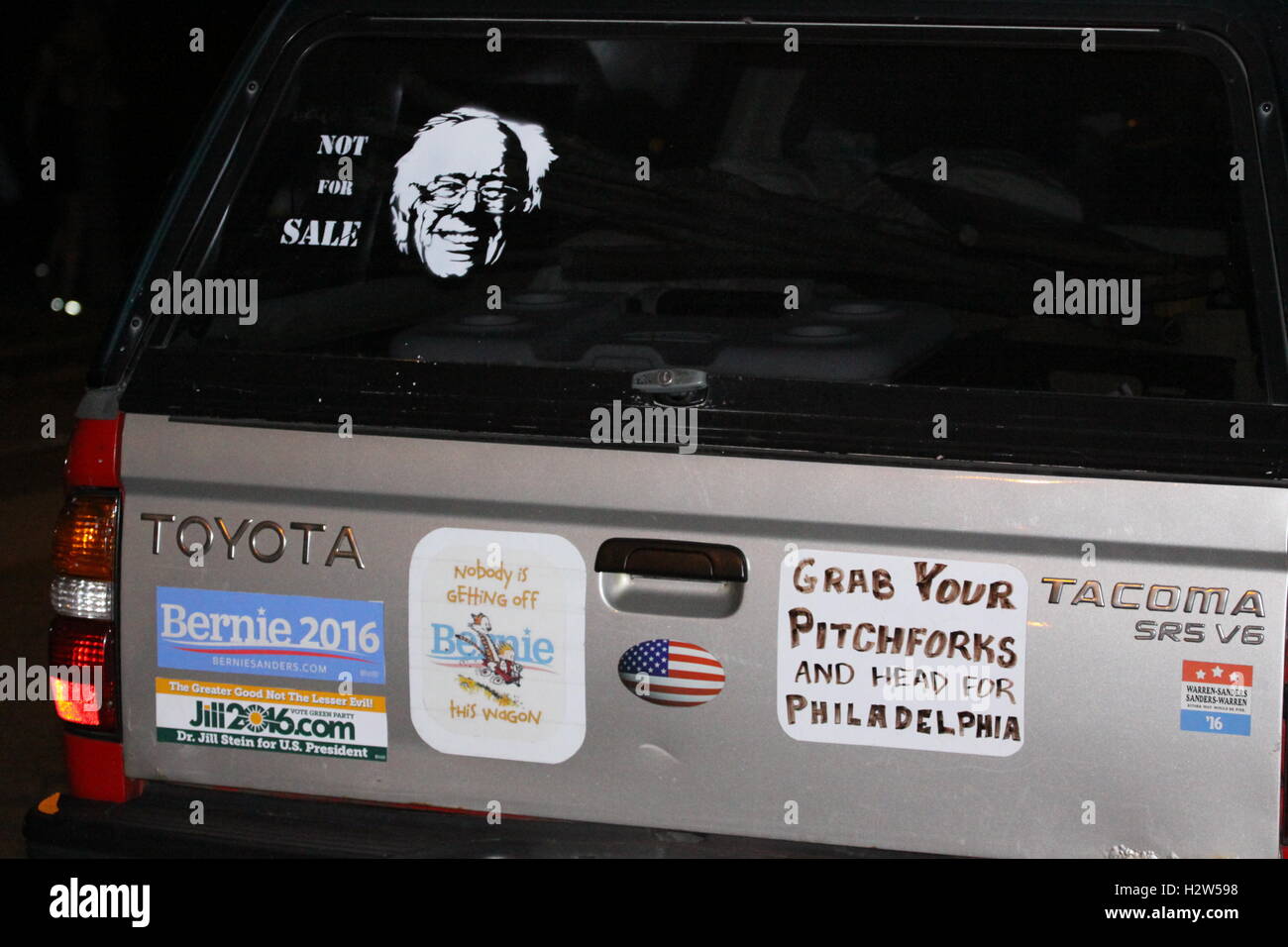 Bernie Sanders car decals at the Democratic National Convention in ...