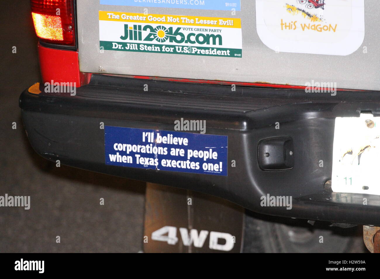 Bernie Sanders car decals at the Democratic National Convention in ...