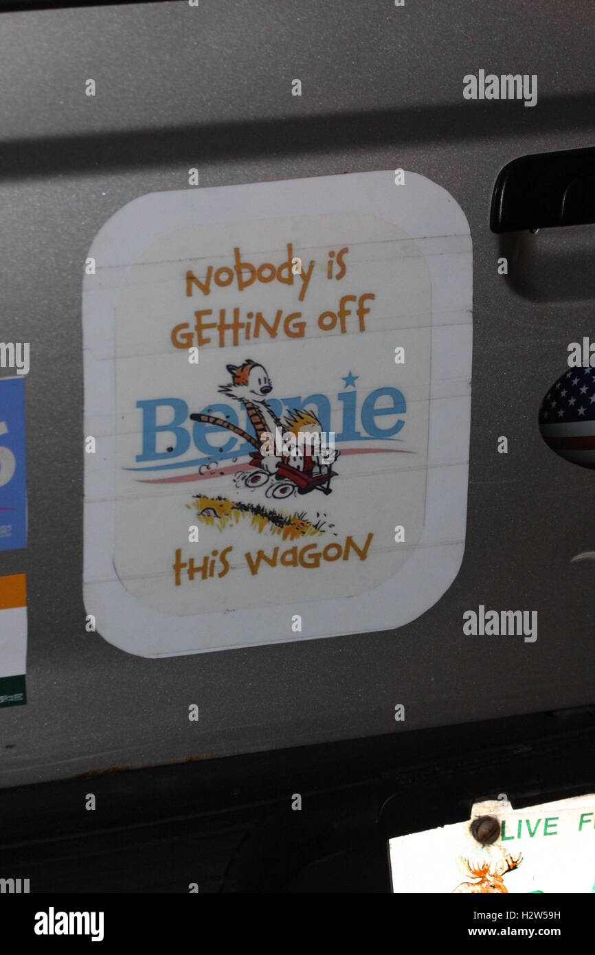 Bernie Sanders car decals at the Democratic National Convention in ...