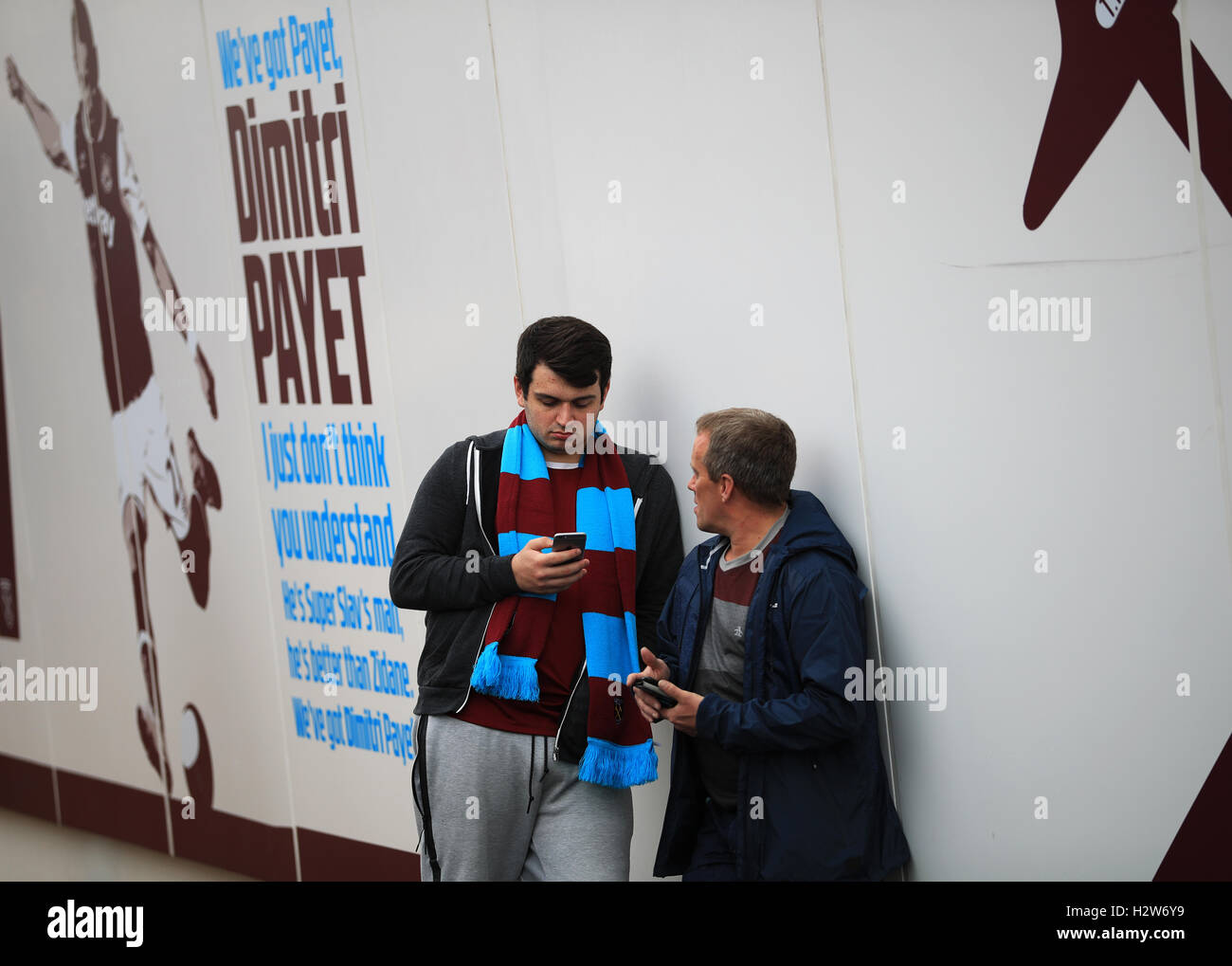 Fans outside the ground before the Premier League match at London ...