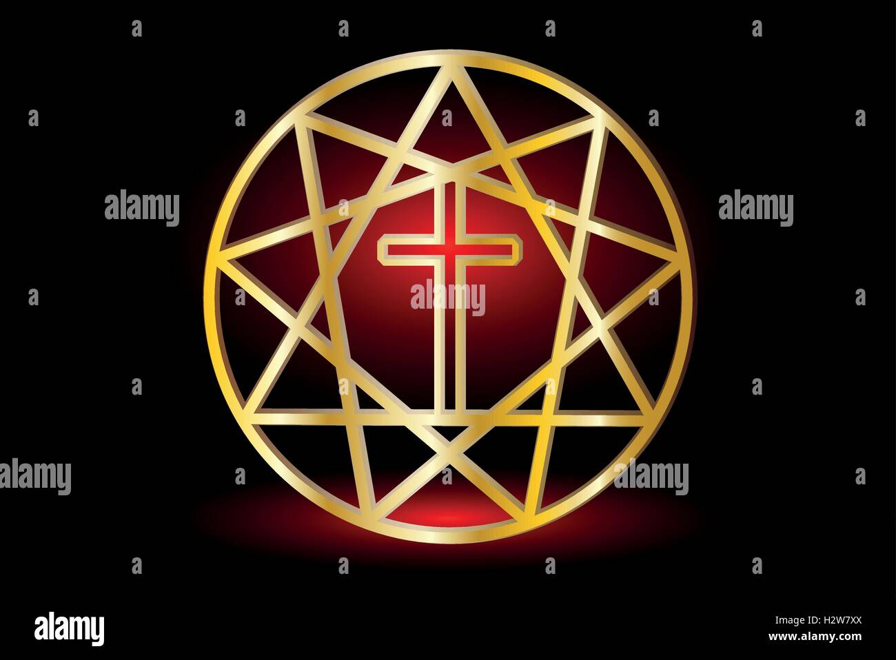 Nine pointed star Stock Vector Images - Alamy