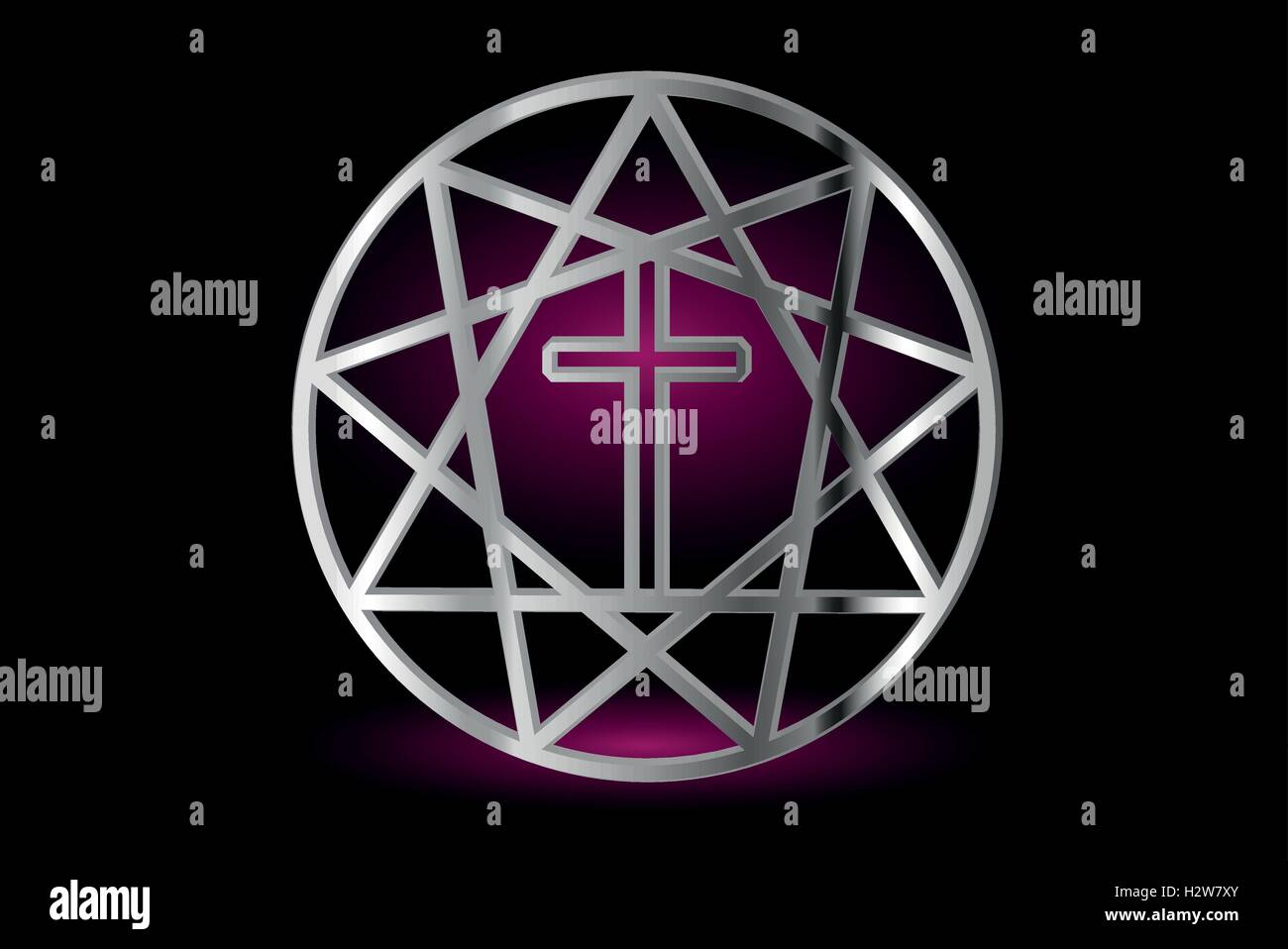 Nine pointed star Stock Vector Images - Alamy