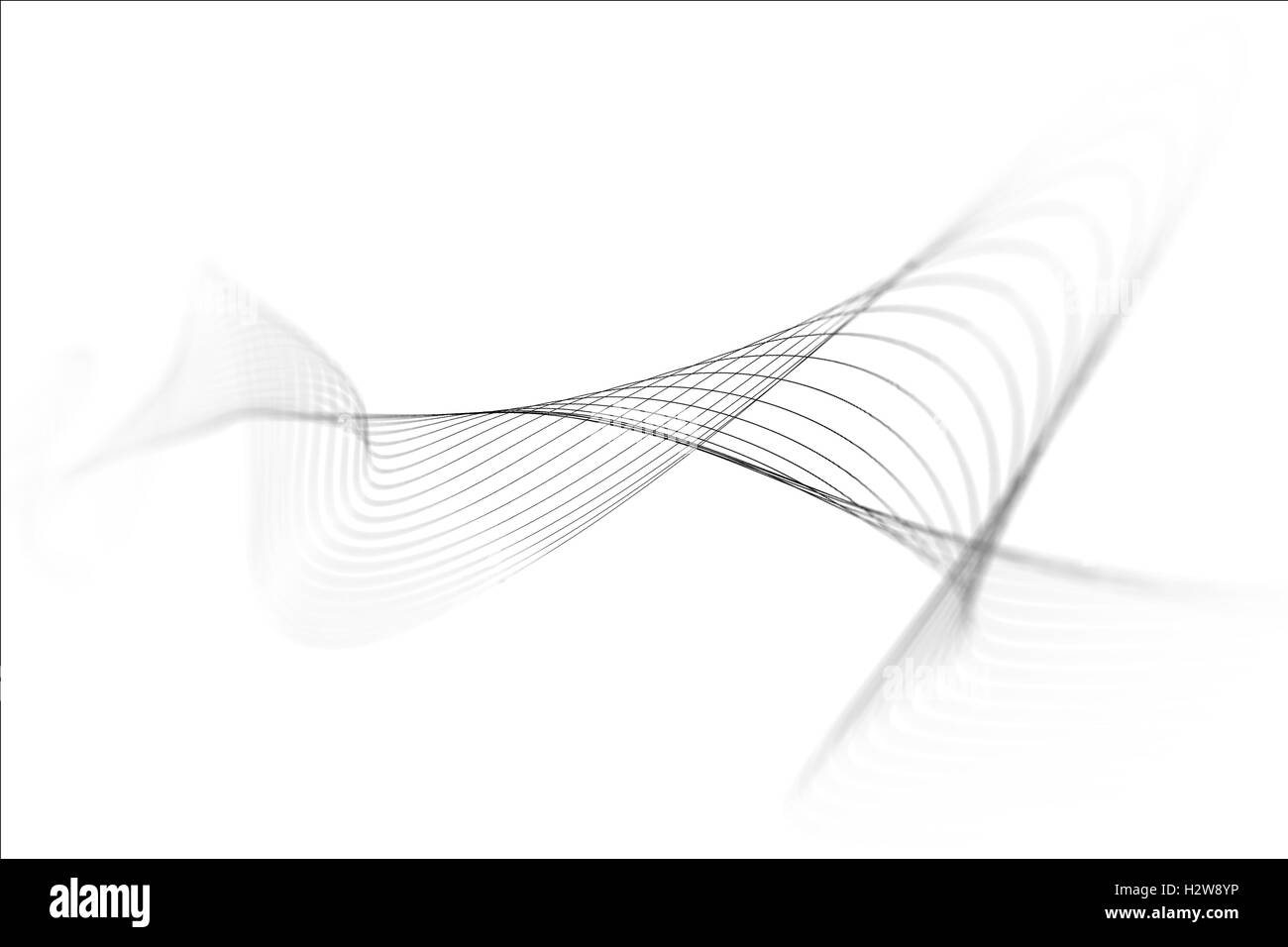 black line smooth wave on white background Stock Photo - Alamy