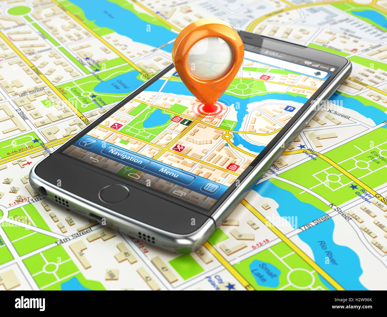 Mobile GPS navigation travel concept. Smartphonewith pin on city map ... Mobile GPS navigation travel concept. Smartphonewith pin on city map ...