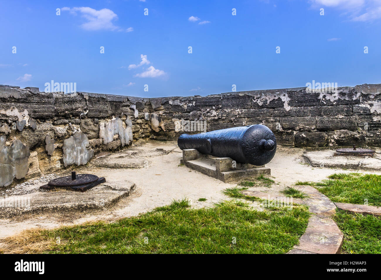 Castillo de San Marcos Fort Cannon Stock Photo - Alamy