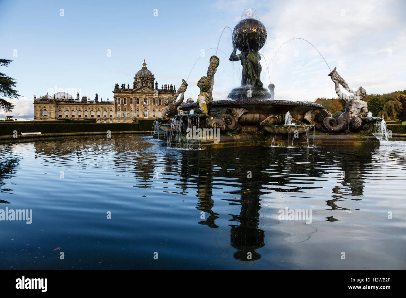 The Atlas Fountain, Castle Howard, North Yorkshire Stock Photo - Alamy