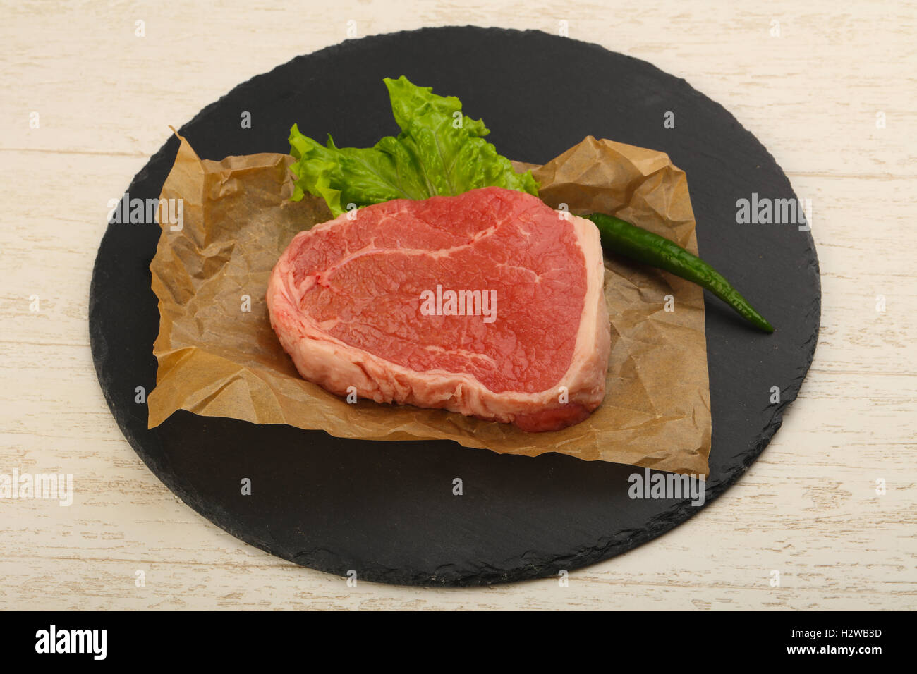 Beef steak raw - ready for cooking Stock Photo - Alamy