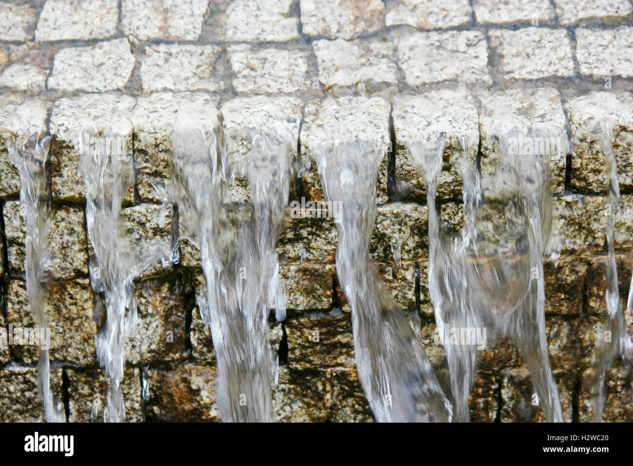 Man-made Waterfall of Ancient City Fountain Stock Photo - Alamy