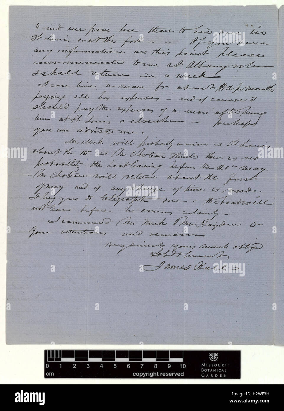 This correspondence between James Hall and George Engelmann, dated ...