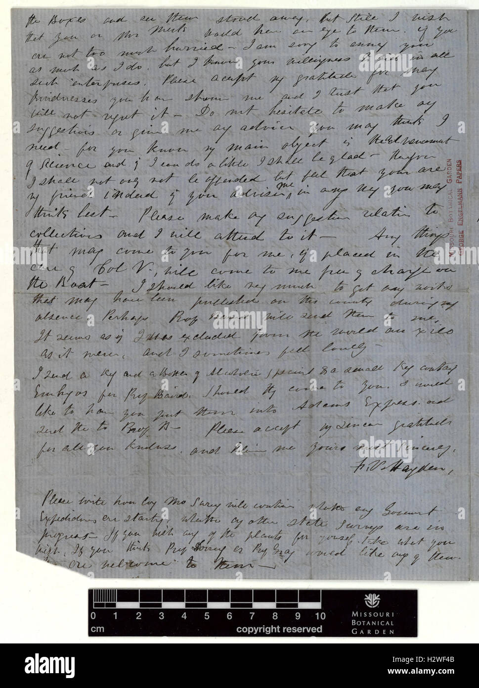 This historical letter exchange between Ferdinand Hayden and George ...