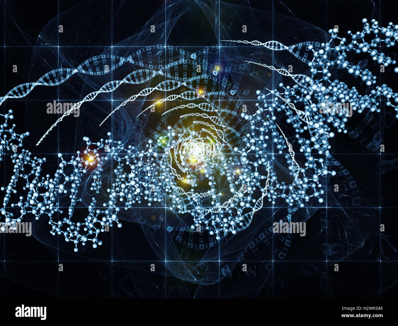 Artificial dna molecule, illustration hi-res stock photography and ...