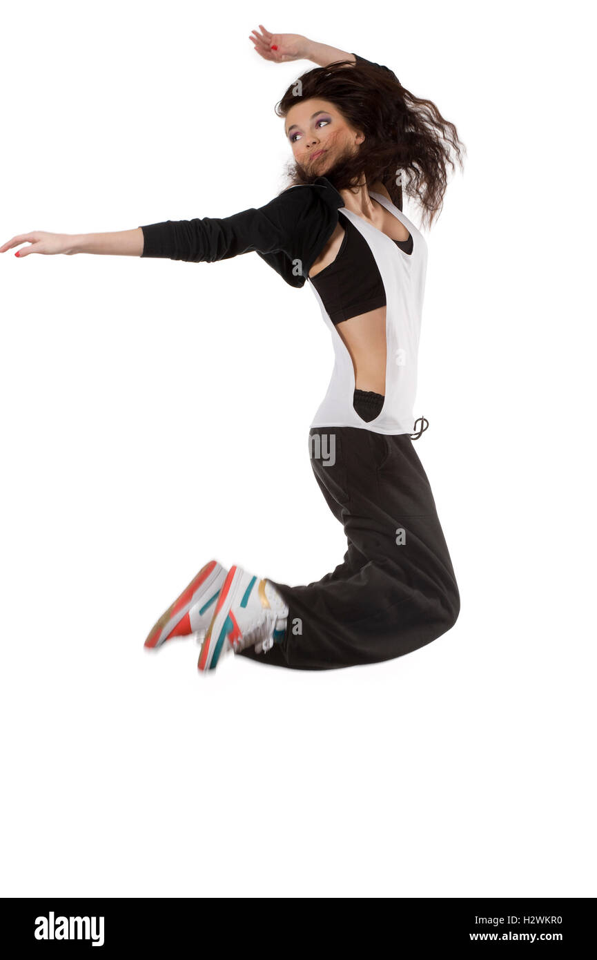 girl hip hop dancer flying Stock Photo - Alamy